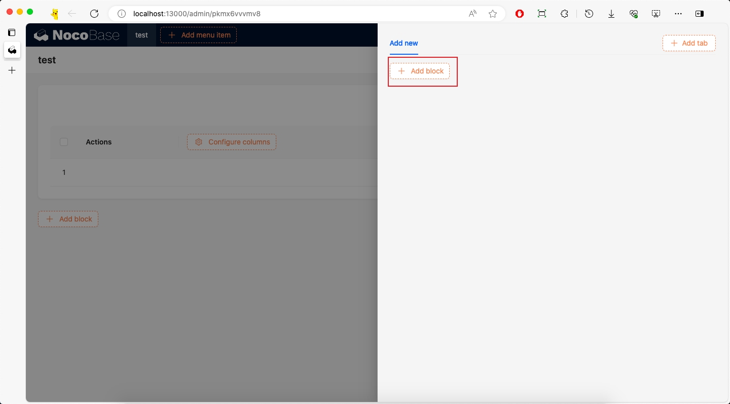 Adding Data Block - NocoBase Documentation